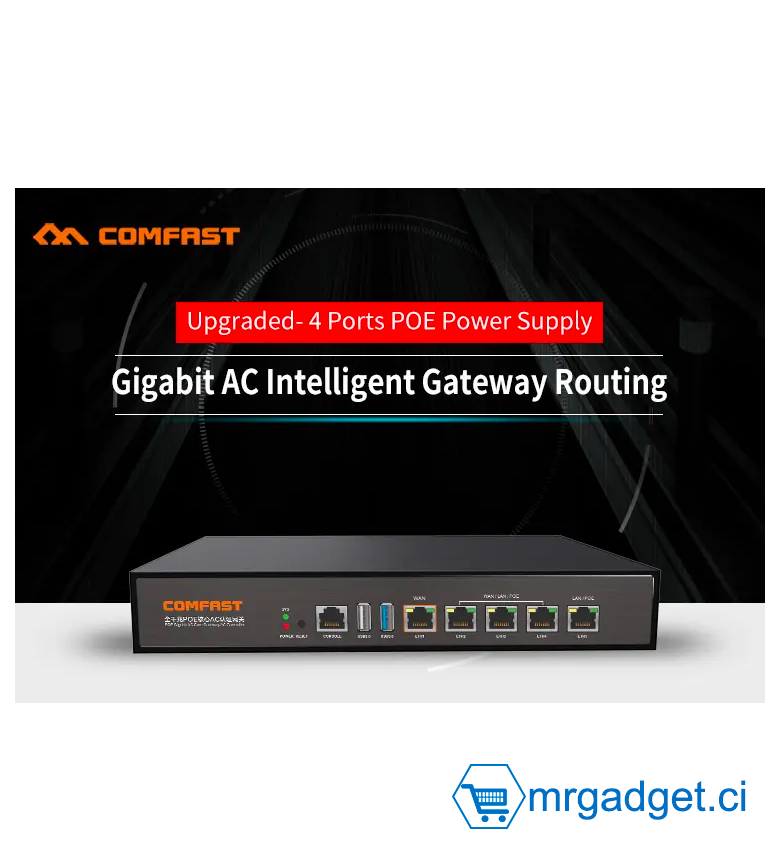 Comfast CF-AC101 Gigabit AC Wifi équilibrage de charge routage 5 ports ACL Vlan Core passerelle ...